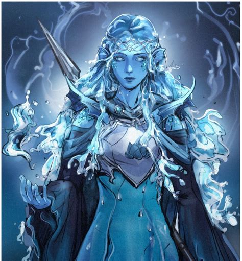 Female Water Genasi Bard Water Genasi Female Sorcerer Water Dnd Dnd