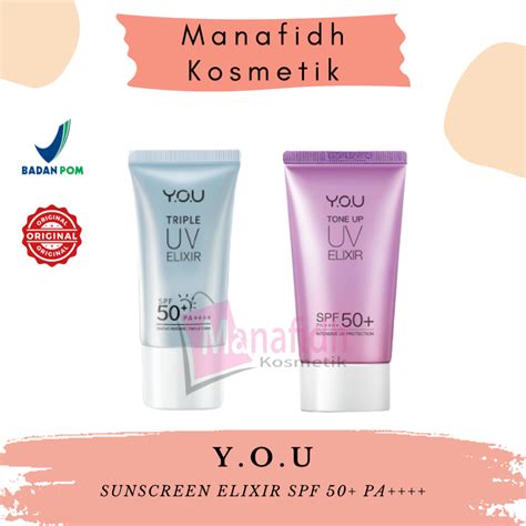 Jual You Uv Elixir Sunscreen Gel Spf 50 Pa Shopee Indonesia