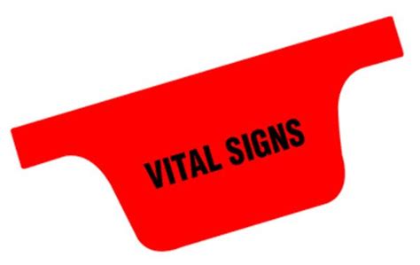 Chart Divider Tab Vital Signs Poly Bottom Closeout Item