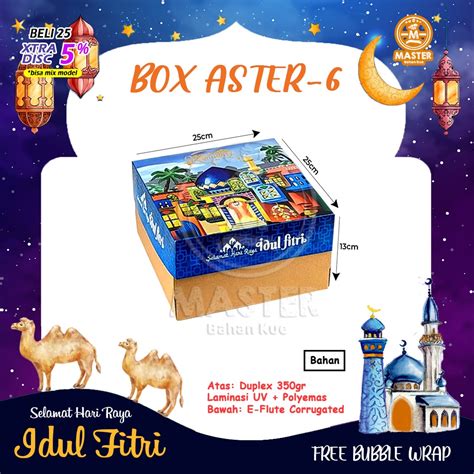 Jual Box Lebaran Aster 6 Untuk Kue Tart Bolu 25x25x8cm [1 Lbr