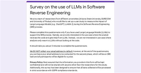 Survey On The Use Of Llms In Software Reverse Engineering R