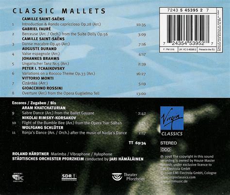 Cd Härdtner Roland Classic Mallets Brandt Percussion Noten Versand