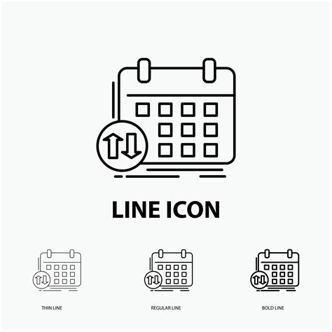 Schedule Classes Timetable Appointment Event Icon In Thin Regular And Bold Line Style