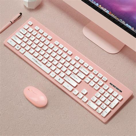 Mechanical Gaming Keyboard Usb Wireless Pink Gamin Grandado