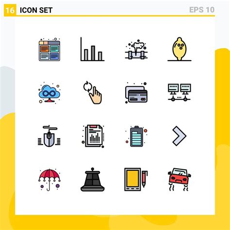 16 User Interface Flat Color Filled Line Pack Of Modern Signs And Symbols Of Web Browser Gas