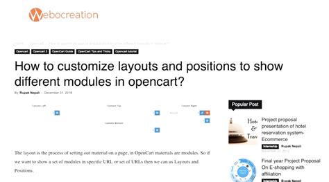 layout and positions in opencart opencart positivity layout