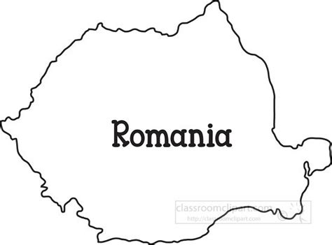 Romania Outline Printable Map