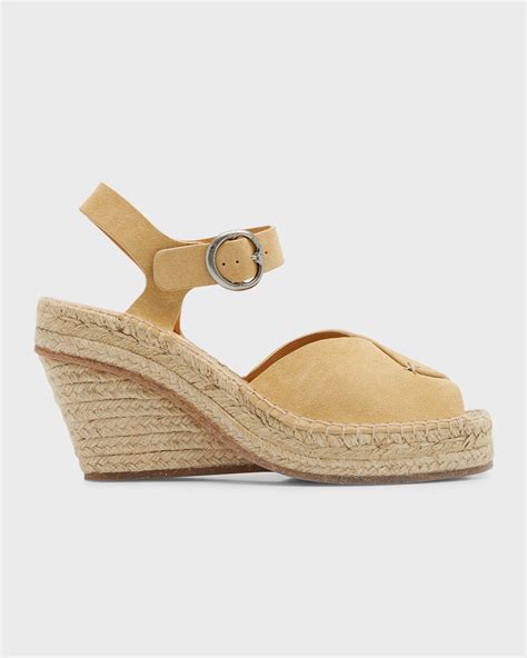 Rag And Bone Santiago Frayed Denim Wedge Espadrilles Neiman Marcus