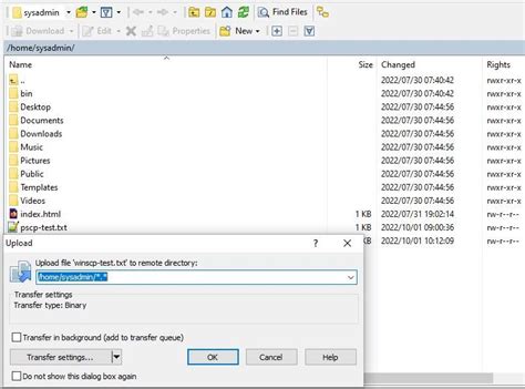 使用 winscp 将文件和文件夹从 windows 传输到 linux