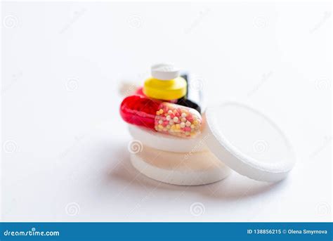 Set Of Multi Colored Tablets Stock Image Image Of Healthy
