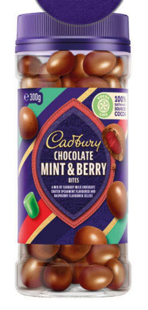 Cad Choc Mint And Berry Bits 300g Toms Confectionery Warehouse