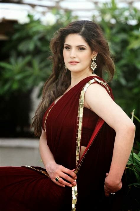 Zarine Khan In Marron Saree Latest Photo Stills Ye Kya Chutiyapa Hai