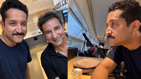 Parambrata Chatterjee And Cricket Legend Wasim Akram Spotted At Chicago Airport