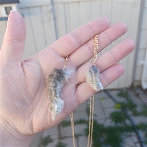 Rabbit Foot Necklace Etsy