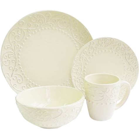 American Atelier Bianca Cream 16 Piece Dinnerware Set