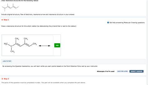 Solved Draw resonance structures for the following radical: | Chegg.com