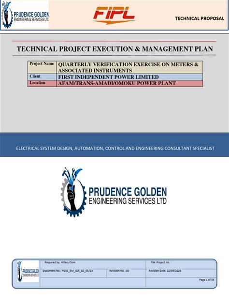 technical proposal fipl quarterly verification exercise on meters