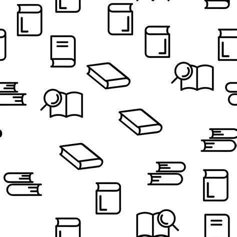 Library Book Seamless Pattern Vector 10042479 Vector Art At Vecteezy