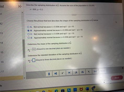 [solved] Describe The Sampling Distribution Of Hat{p}
