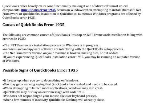 PPT Fix QuickBooks Error Code When Installing Net Framework PowerPoint Presentation