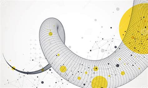 Modern Science Or Technology Art Background Vector Wireframe Tentacle