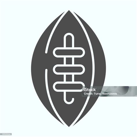 미식 축구 공 솔리드 아이콘입니다 럭비 공 벡터 그림 흰색에 격리 게임 문말 스타일 디자인 웹 및 응용 프로그램을 위해 설계 Eps 10 10에 대한 스톡 벡터 아트 및