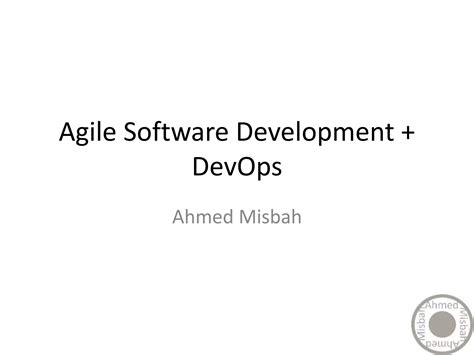 Agile Software Development And Devops 21092019 Pptx