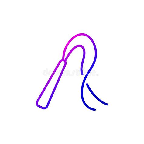 Whip Outline Icon Adult Toy In Sex Shop Purple Gradient Symbol