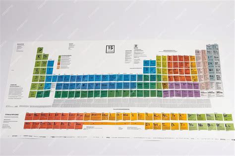 Periodic Table On White Paper Premium Ai Generated Image