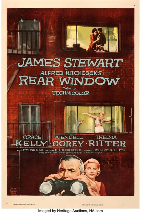 Rear Window Paramount 1954 Very Fine On Linen One Sheet 27