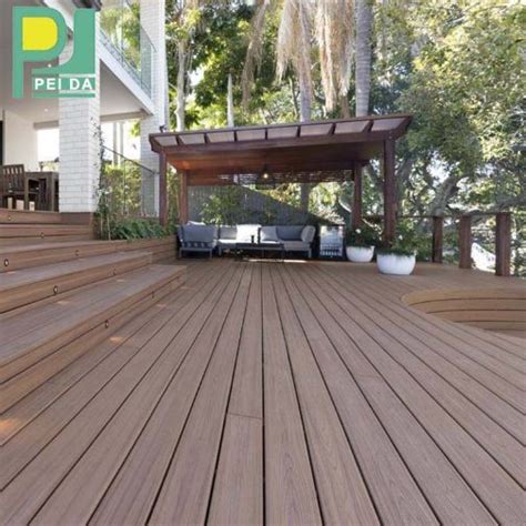 Pe Wood Plastic Composite Decking Panels Outdoor Wpc Decking And Deck