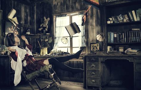 Wallpaper Girl Room Magic Books The Situation Asian For Mobile And