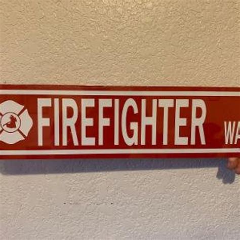 Firefighter Street Sign Etsy