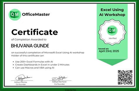 Excelwithai Dataanalytics Upskill Officemaster Aitools Bhuvana Gunde