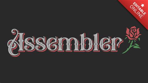 Assembler Rose Tattoo Font Text Effect Generator