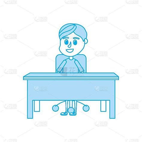 孤立男孩卡通设计