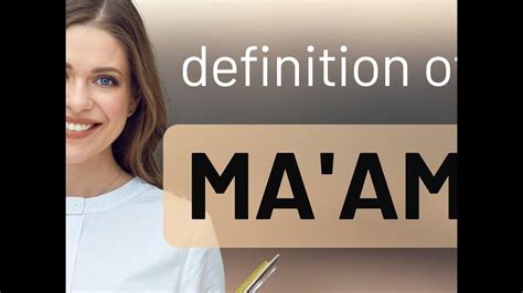 Maam • Definition Of Maam Youtube
