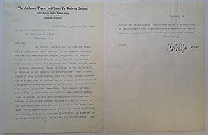 Typed Letter Signed On Vintage Railway Letterhead By Ripley Edward