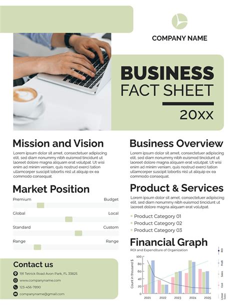 Business Fact Sheet With Analysis Template Wordlayouts