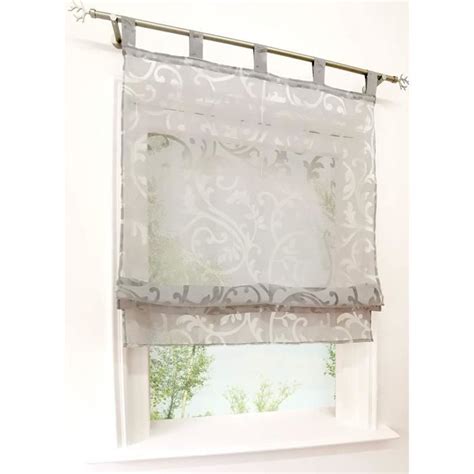 Store Plissé Avec Passants Motif Dévoré Cdiscount Maison