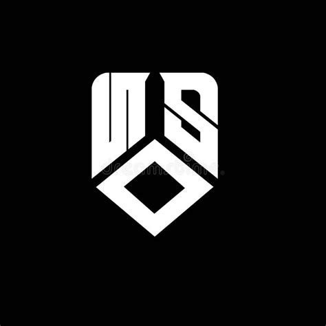 Nso Abstract Monogram Shield Logo Design On White Background Stock