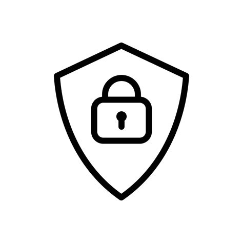 Shield With Lock 2fa Two Factor Authentication Concept Icon In Line