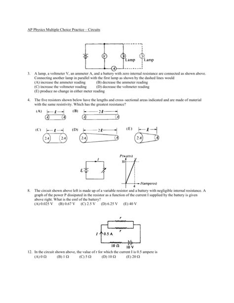 Ap Physics Circuits Practice Problems