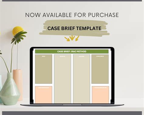 Irac Case Brief Template In Soft Pastels Etsy