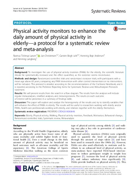 Pdf Physical Activity Monitors To Enhance The Daily Amount Of Physical Activity In Elderly A