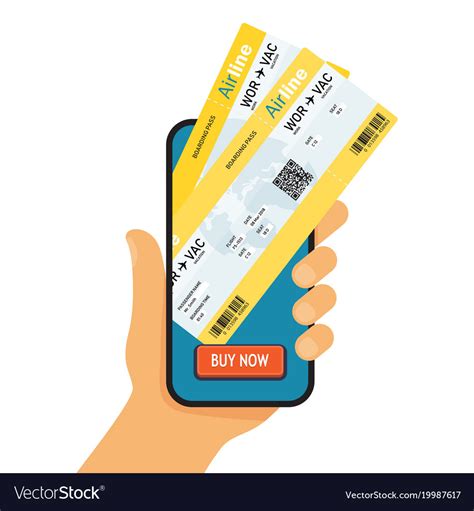 Online Ticket Purchase Royalty Free Vector Image