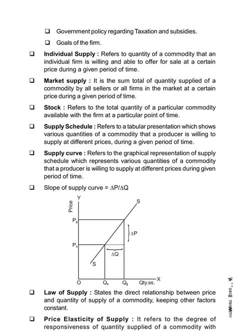 Class 11 Economics Notes For Producer Behaviour And Supply Aglasem