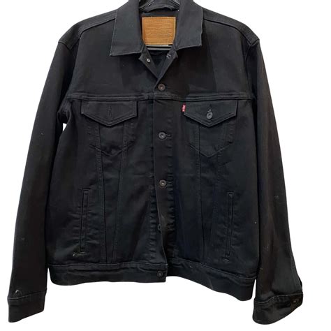 Levis Mens Size L Denim Jacket Black S Used Very Good Salvos Stores