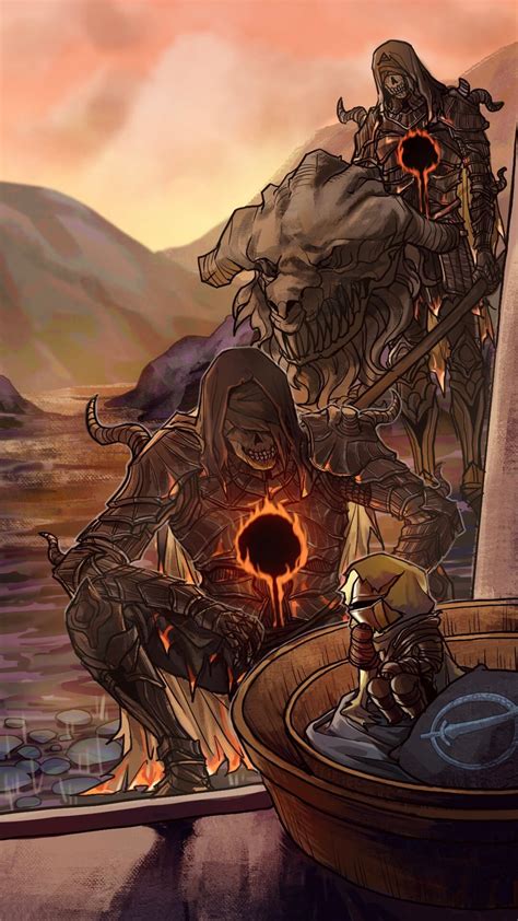 Ashen One And Ringed Knight Dark Souls And 1 More Drawn By Tworainw