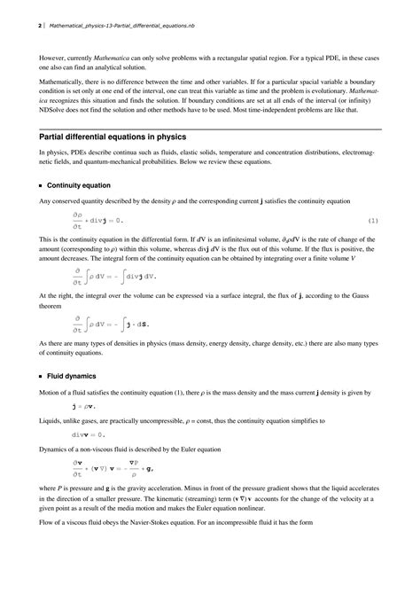 Solution Mathematical Physics 13 Partial Differential Equations